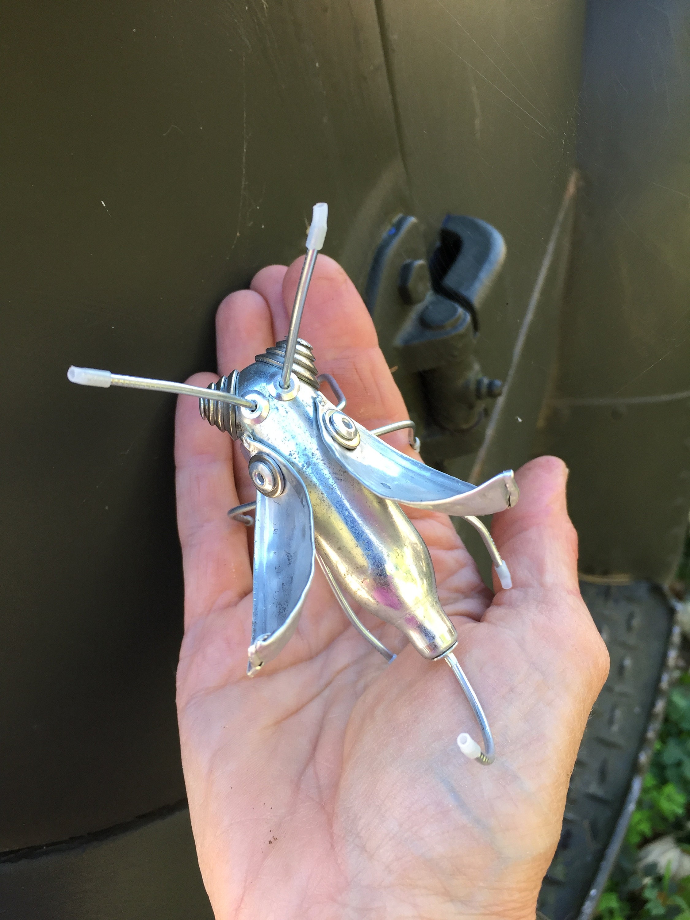 Bug in a Box Tiny Metal Bug Shiny Silver Colour Recycled | Etsy UK