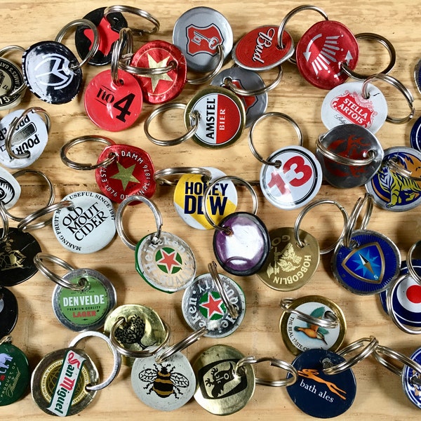 Bottle Cap Keychain - Etsy
