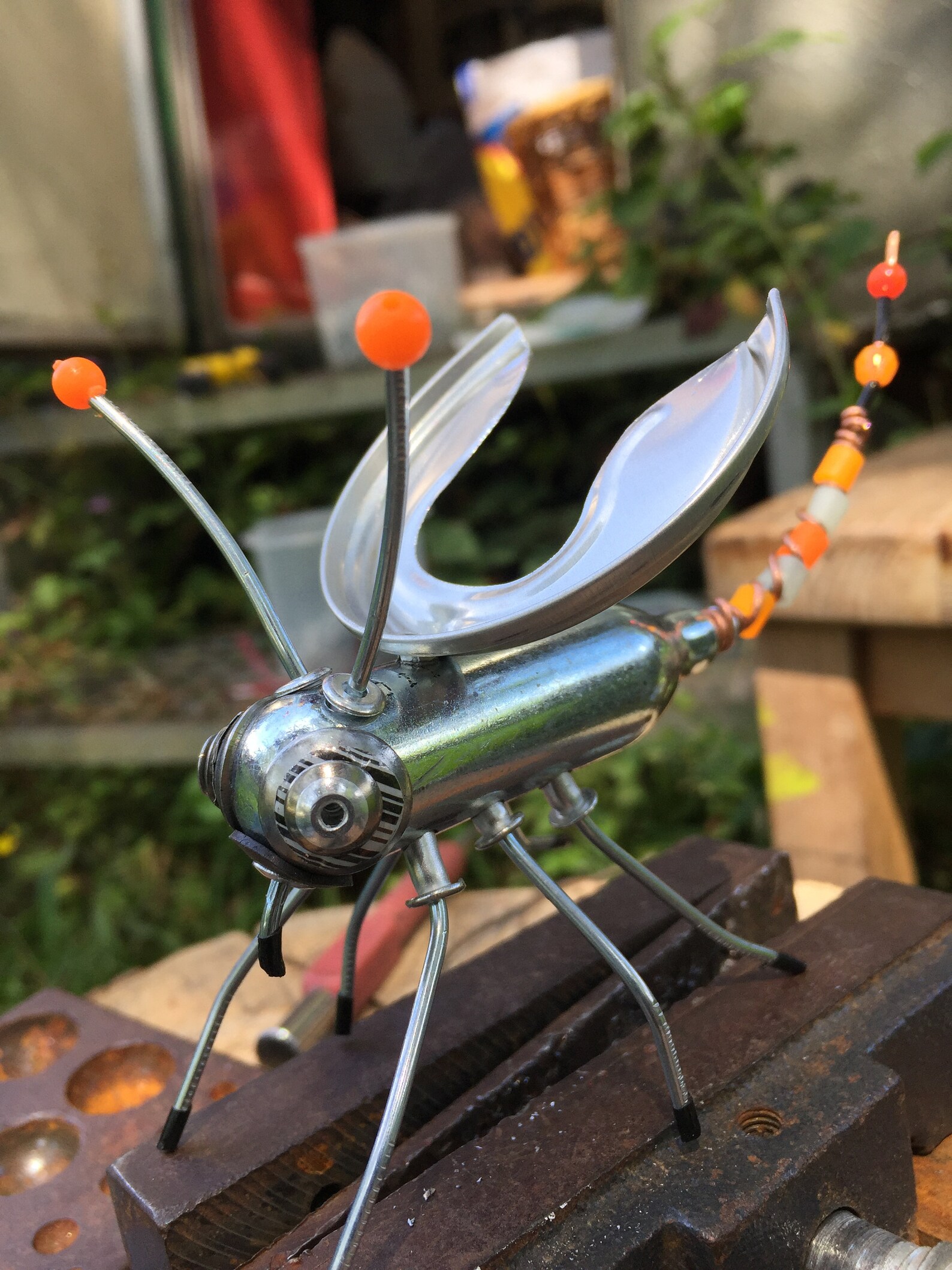 Scrap Metal Bug Insect Creature Small Sculpture Unusual | Etsy