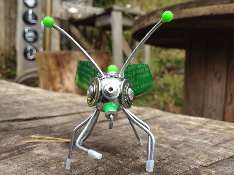 Green Metal Bug, Third Eye Bug, Mini Macro Metal Bug, With Green Detail ...