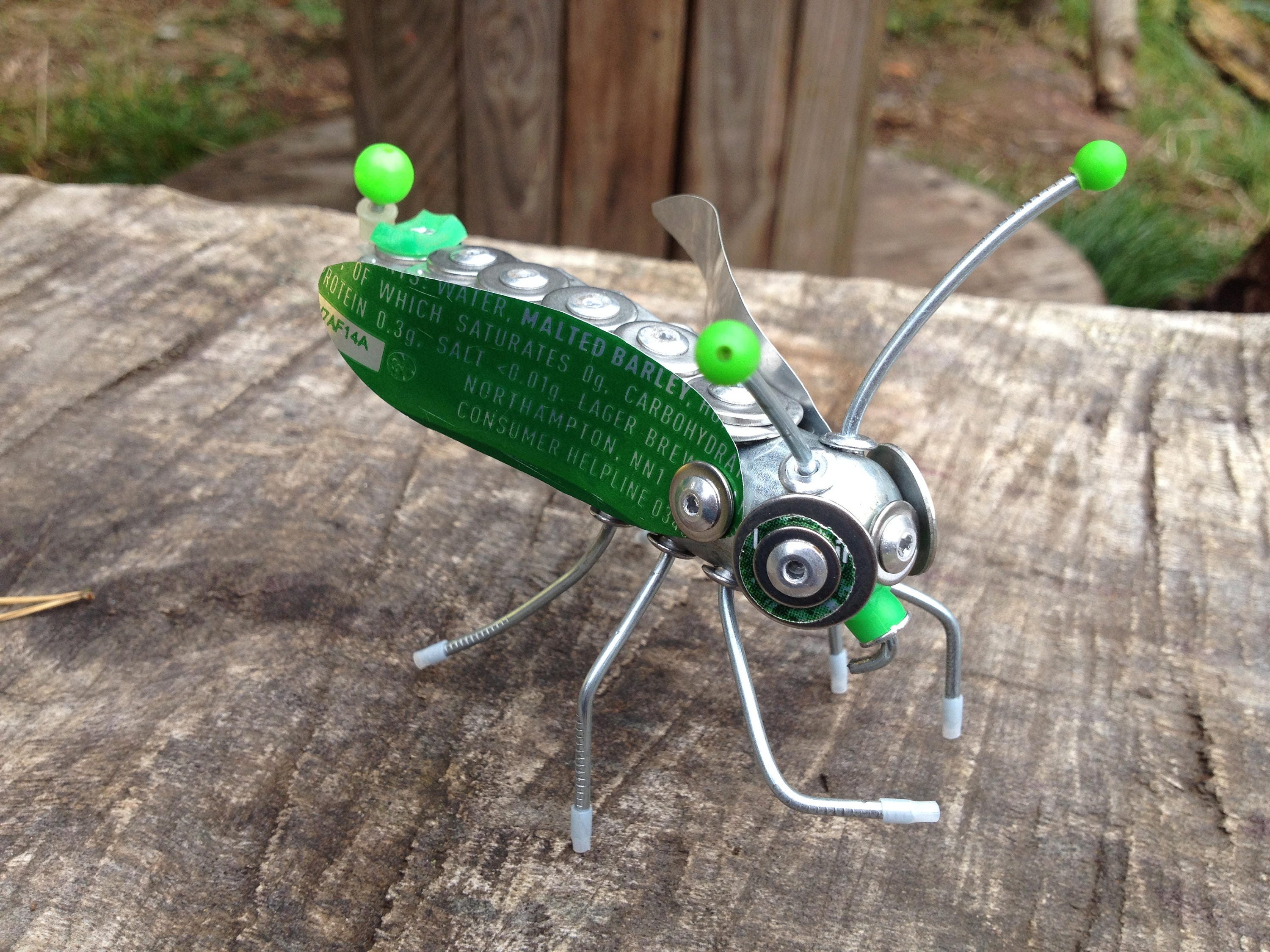 Green Metal Bug, Third Eye Bug, Mini Macro Metal Bug, With Green Detail ...