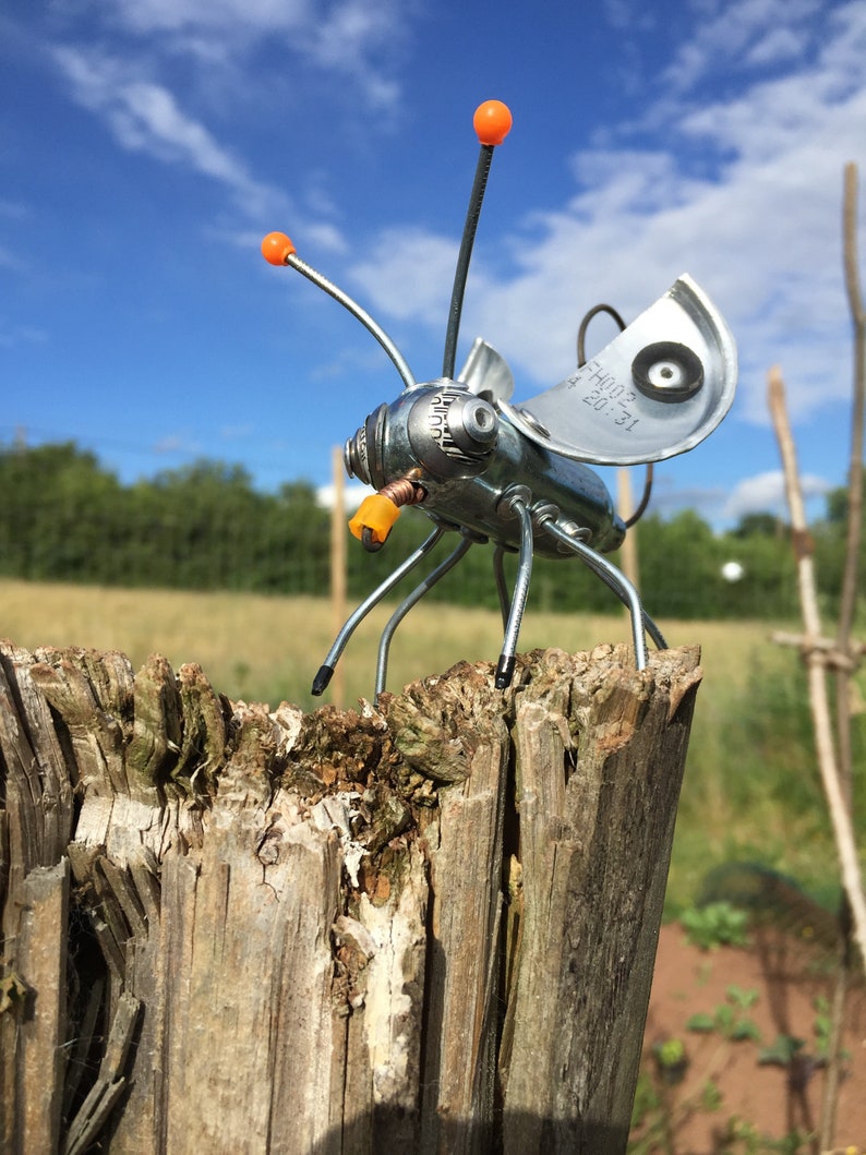 Scrap Metal Bug Creature Mixed Media Art Recycled | Etsy