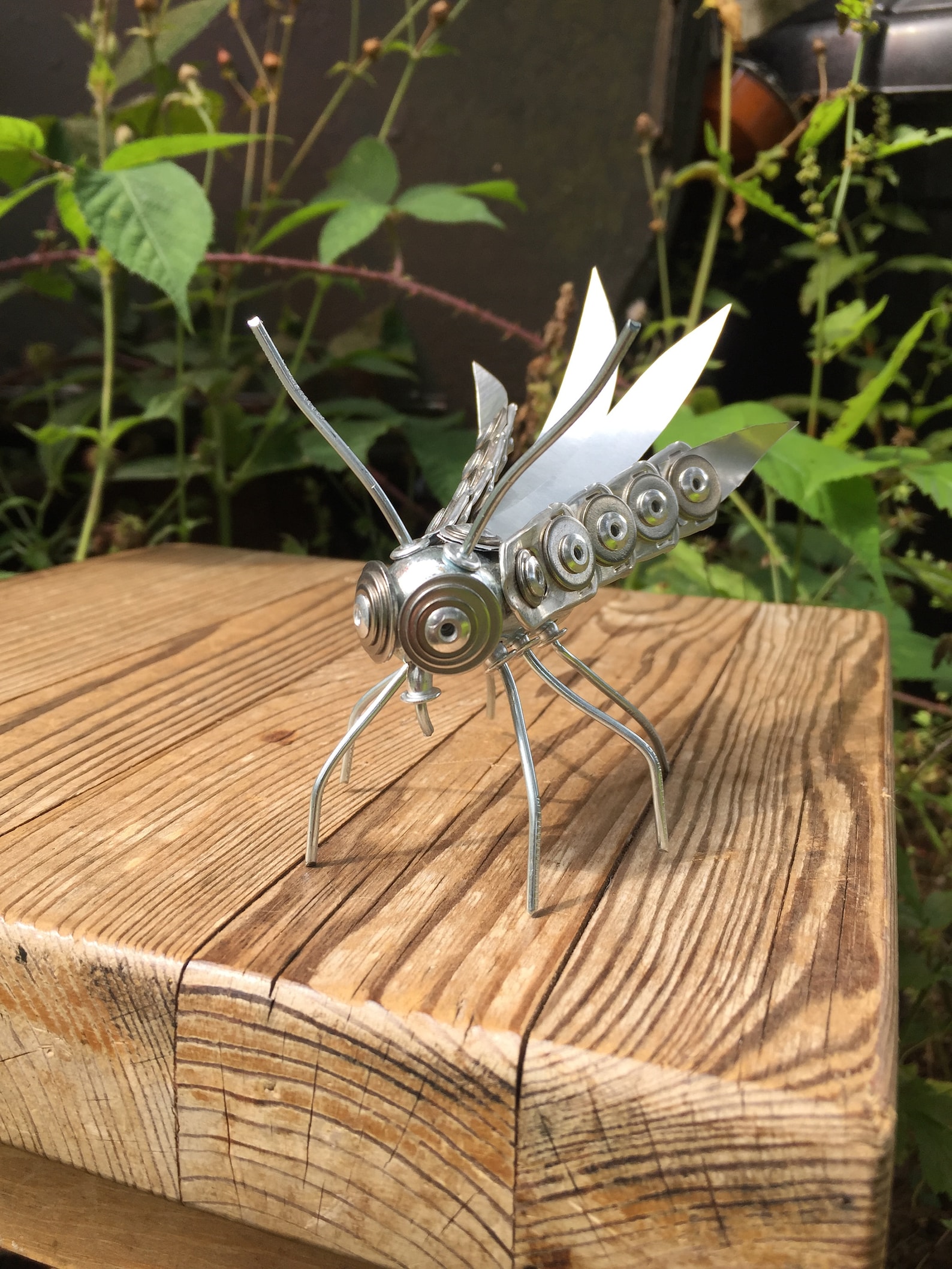 Metal Bug Garden Ornament Small Shiny Bug Insect Recycled - Etsy Canada