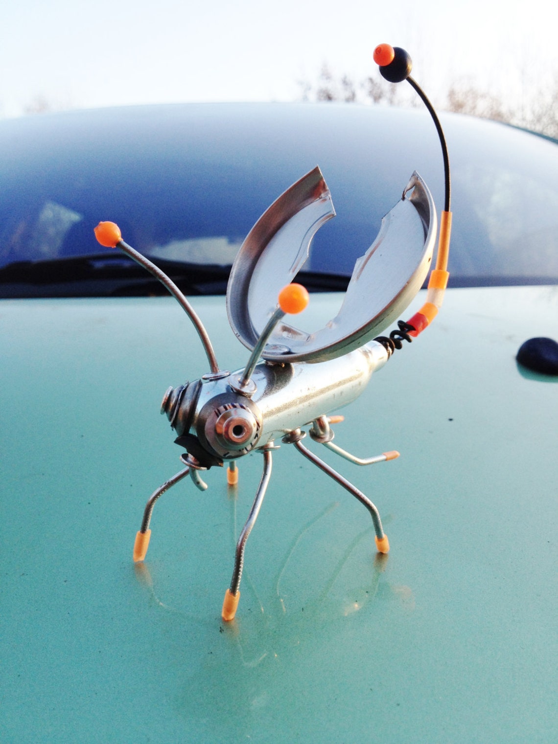 Scrap Metal Bug Insect Creature Small Sculpture Unusual | Etsy