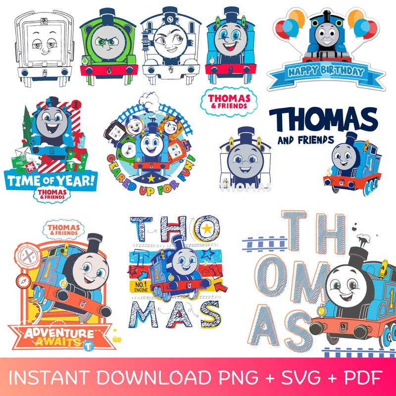 Thomas Train Happy Birthday - Etsy