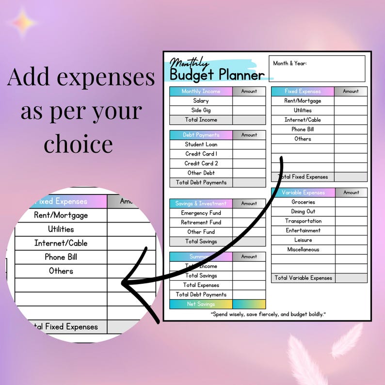 Paycheck Budget Planner, Editable Budget Planner on Canva, PDF ...