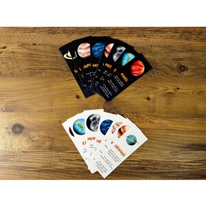 Solar System Planets and Bookmarks Montesorri Flash Card Homeschool ...