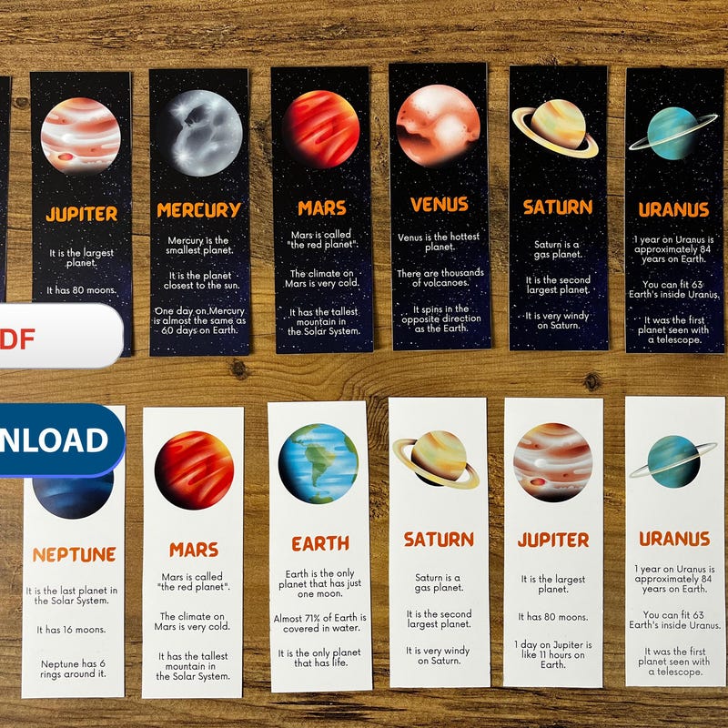 Educational Print Solar System - Etsy