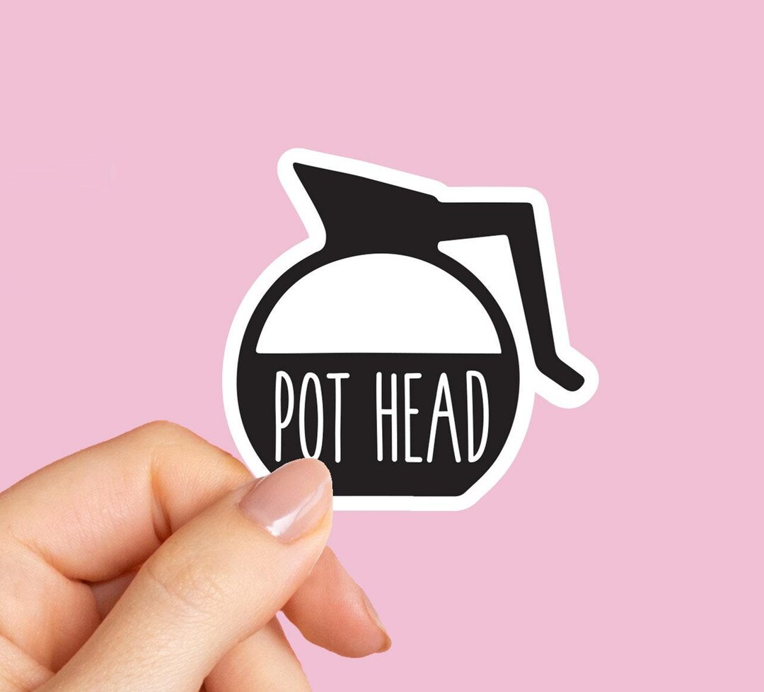 Coffee Pot Head Sticker, Coffee Sticker, Laptop Decal, Tumbler Sticker ...