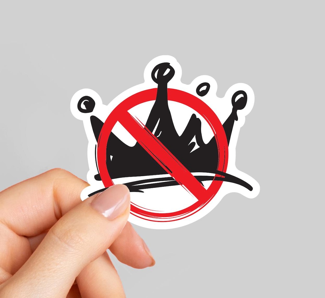 No Kings Sticker, Resist, Leftist Stickers, Laptop Sticker, Water ...