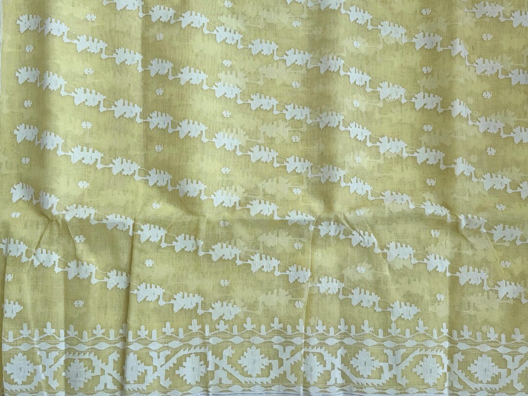 Exquisite Handwoven 80 Count Pure Cotton Original Dhakai Jamdani Saree ...