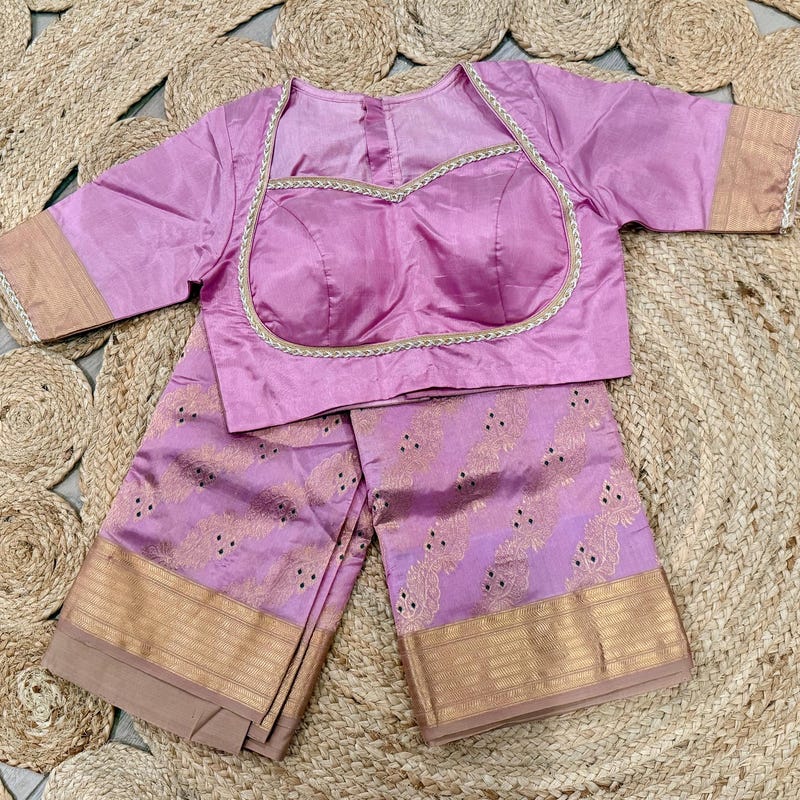 Gold Chanderi Silk Saree - Etsy