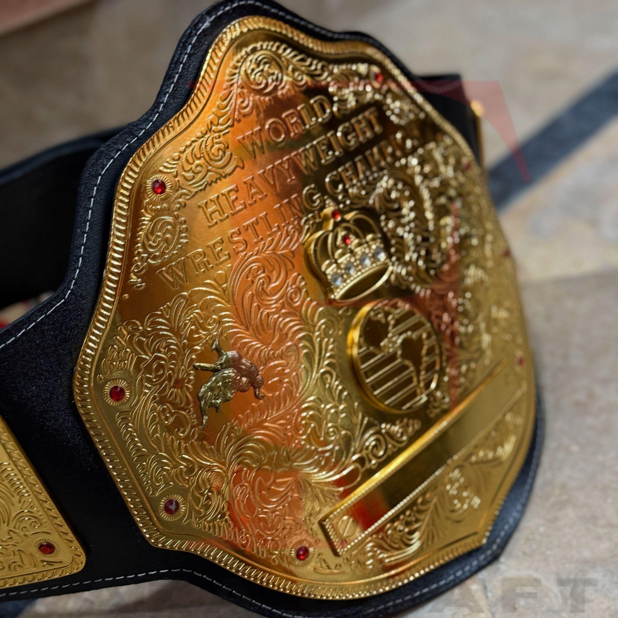 The Big Gold World Heavyweight Wrestling Championship Belt, Custom Name ...