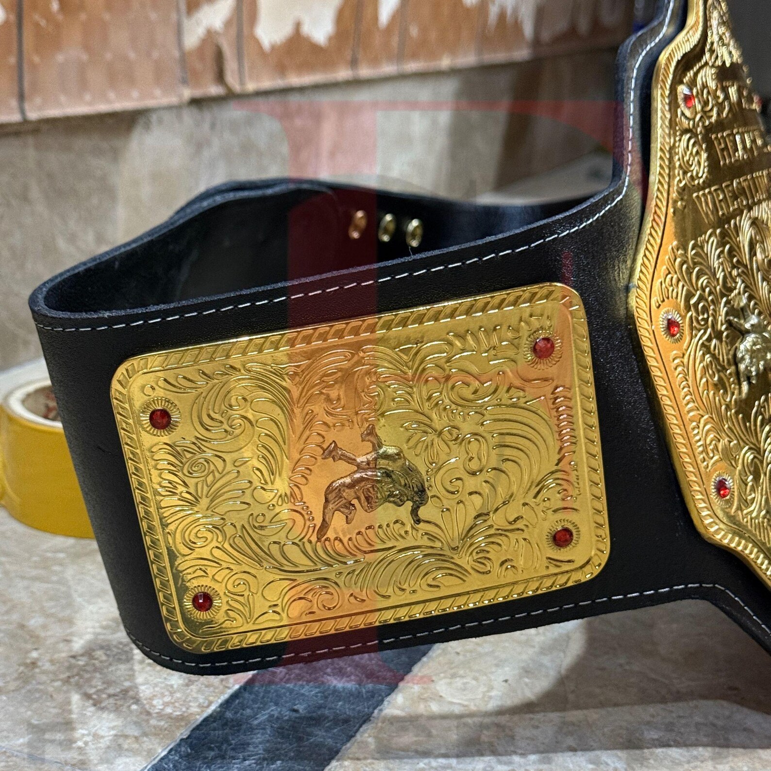 The Big Gold World Heavyweight Wrestling Championship Belt, Custom Name ...