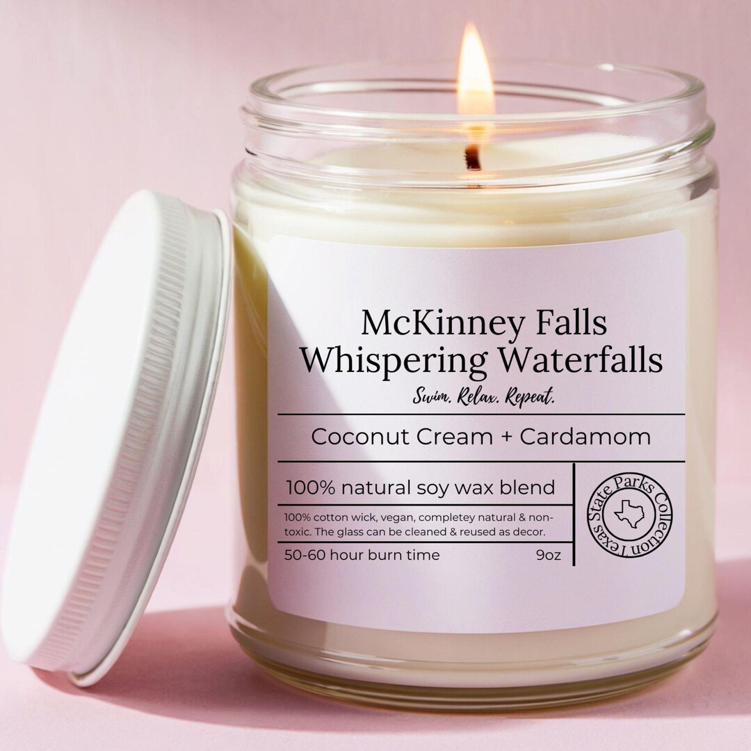 Mckinney Falls Texas State Park Soy Candle, Cozy Home Decor ...