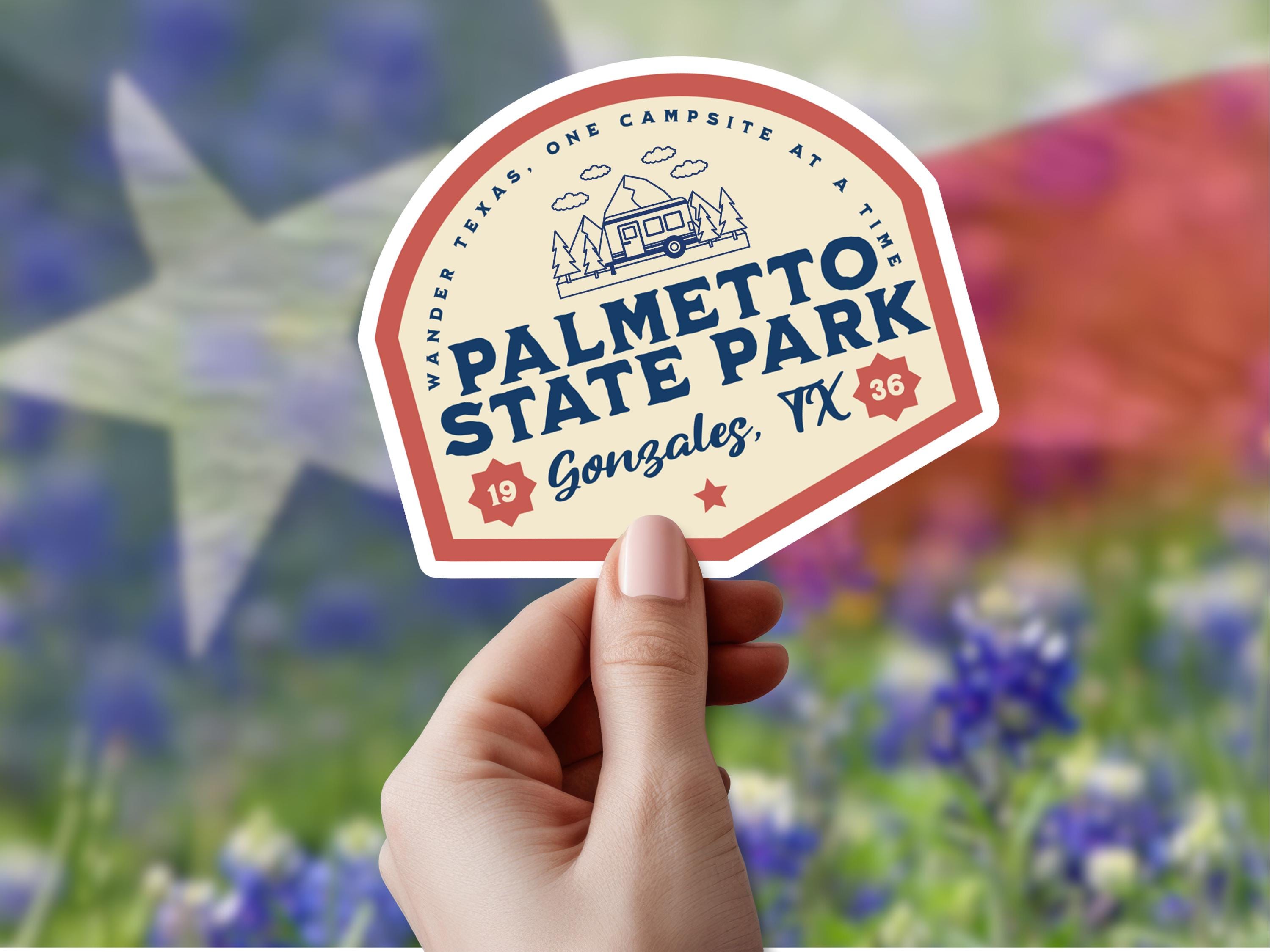 Palmetto Texas State Park Sticker Souvenir Gift, Retro Laptop Sticker ...