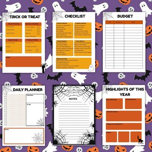 Printable Halloween Planner: Party Organizer, Activity Checklist (PDF ...
