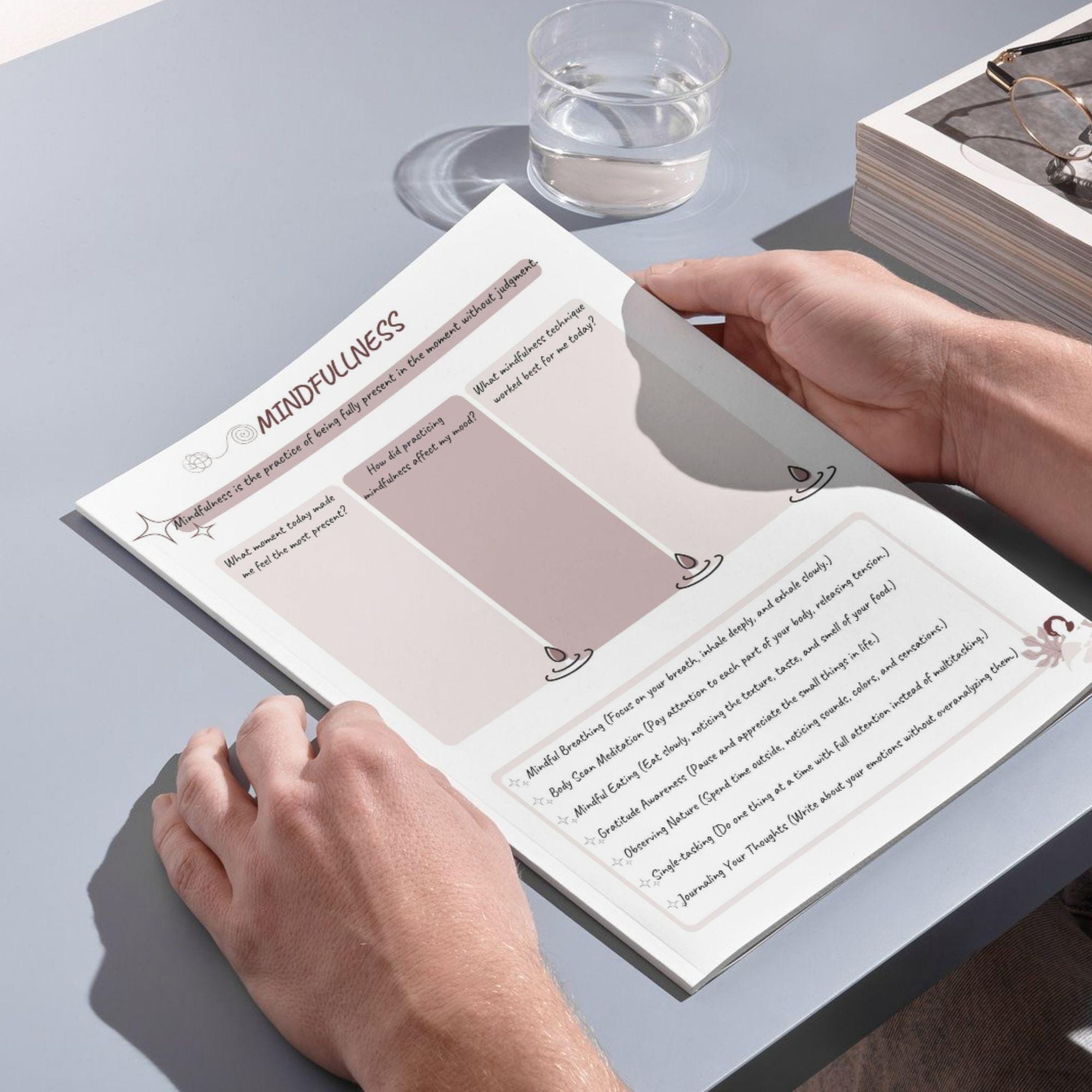 Wellness Planner Printable Self Care Journal for Mental Health Tracker ...