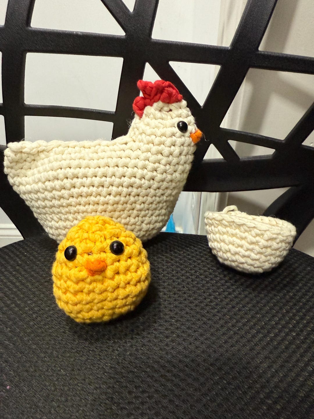 Handmade Amigurumi Crochet Hen, Chick, and Openable Egg! - Etsy