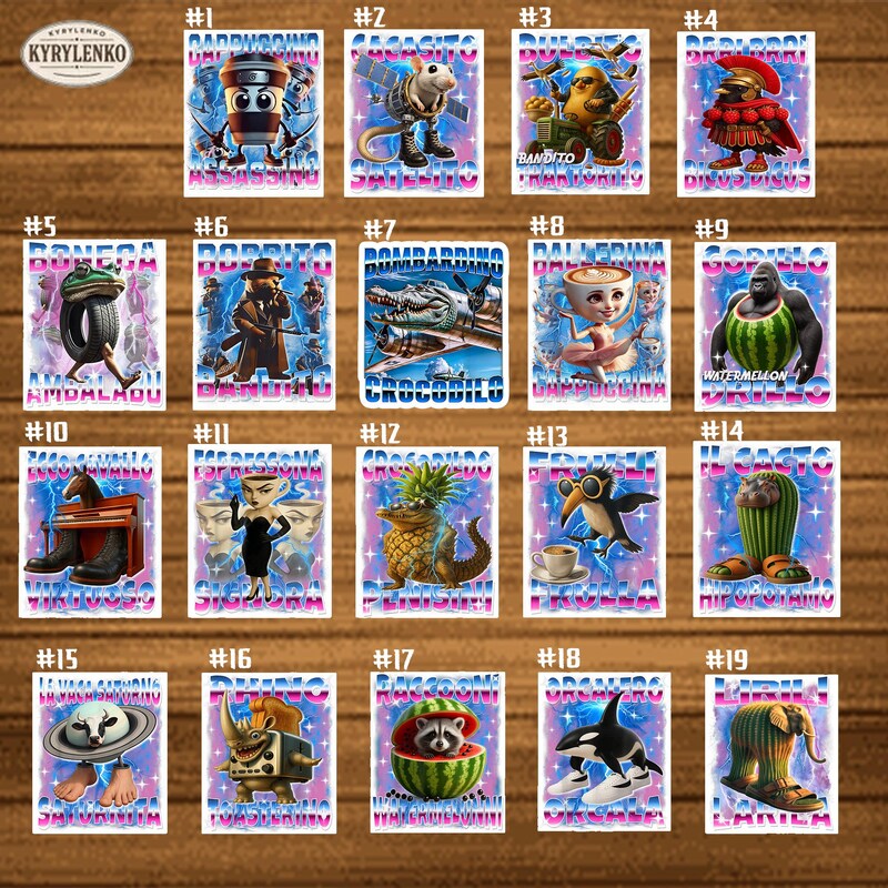 Italian Brainrot Stickers - Etsy