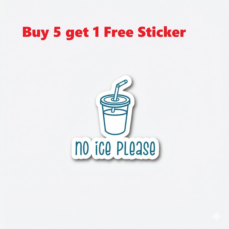 Subtle Anti Ice Sticker, No Ice Please , Long Sleeve, Sticker - Etsy