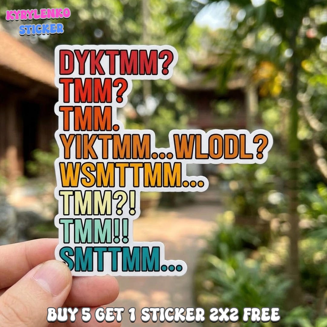 Do You Know the Muffin Man DYKTMM Sticker Magnet, Nostalgic Quote ...