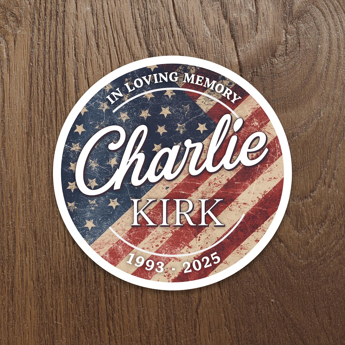Charlie Kirk Tribute Sticker, in Memory of Charlie Kirk, Water ...