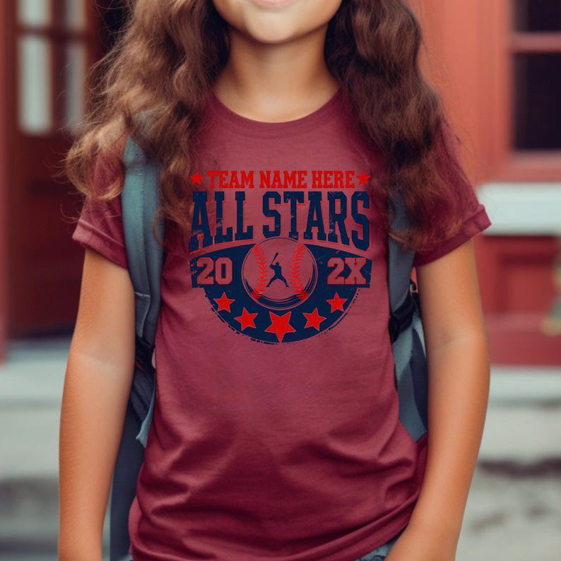 Custom All Stars Baseball PNG, Softball Baseball Png, Template Png ...