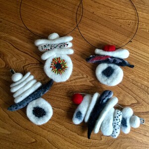 Felted Wool Statement Necklace, Lagenlook Choker, Lagenlook Necklace ...