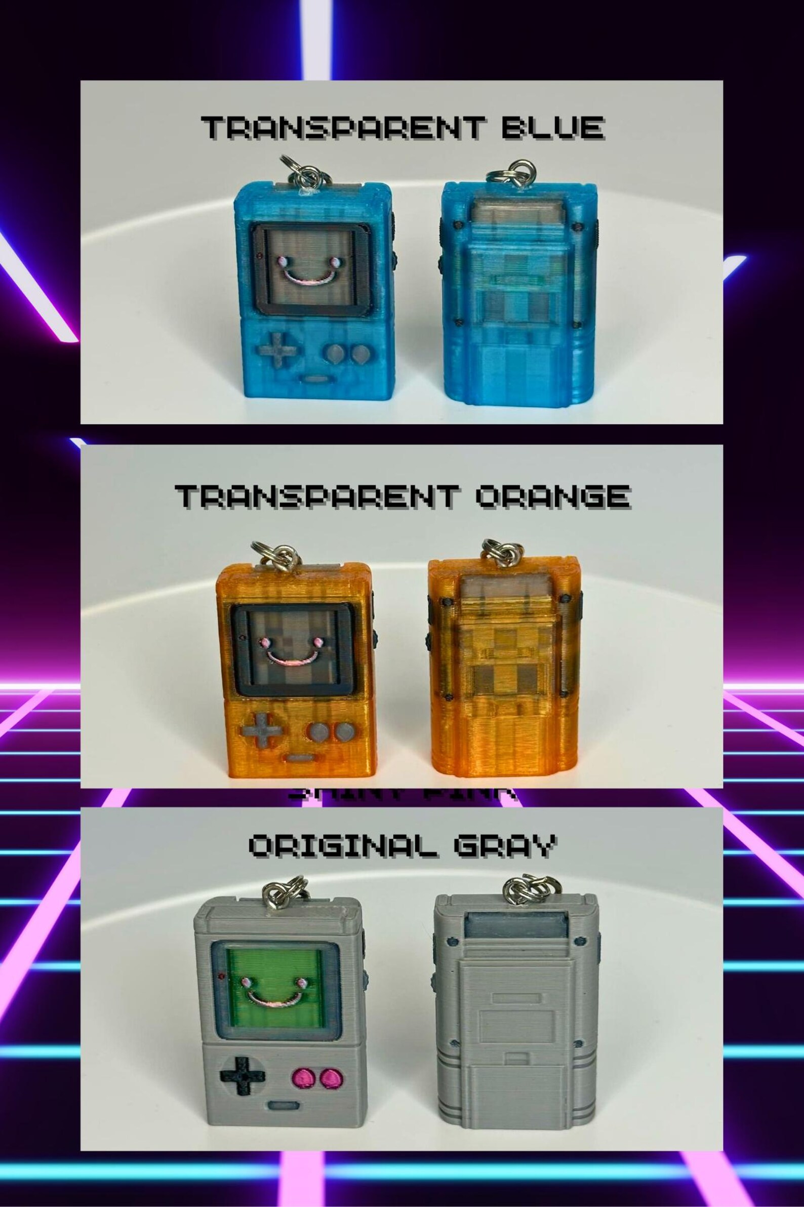 Mini 3D Printed Gameboy Keychain - 15 Vibrant Colors! Retro Gaming ...