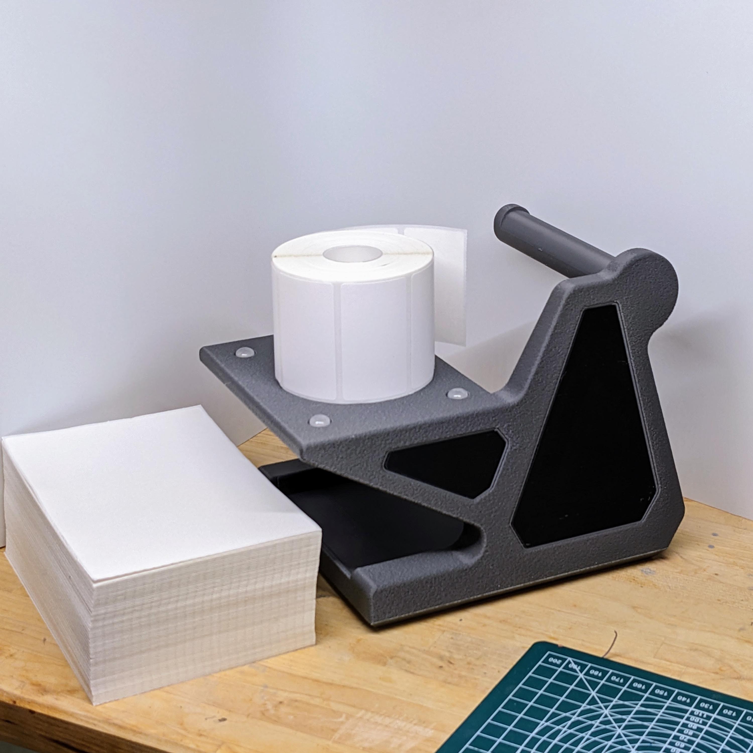 Thermal Printer Stand With Label Holder: 4x6 Rolls & Fanfold Labels - Etsy