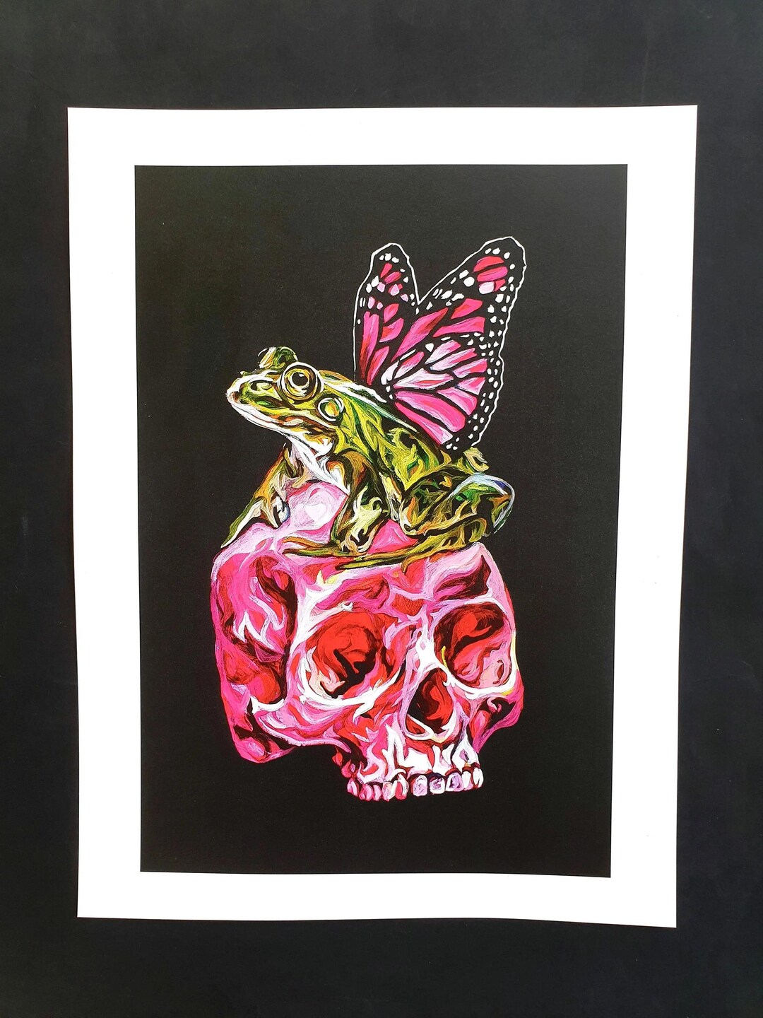 Pink Frog Fae, Art Print, 12 X 16 Inches - Etsy