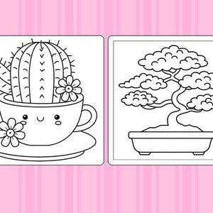 6 Pages (1/6) - Plants & Flowers Bold and Easy Coloring Pages. Nature ...