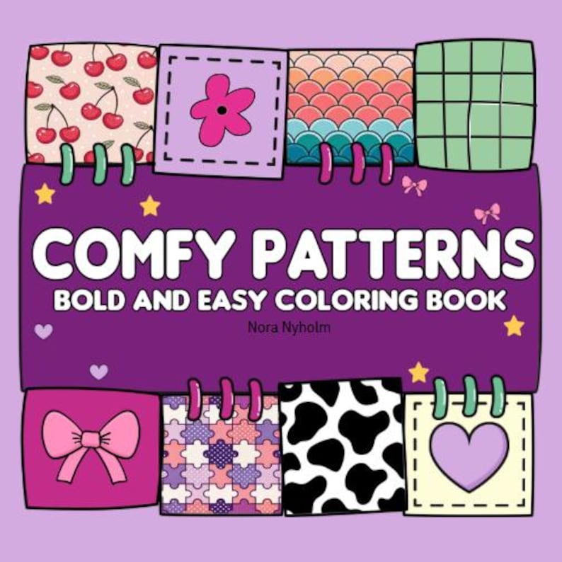 Comfy Patterns Bold and Easy Coloring Book - Etsy