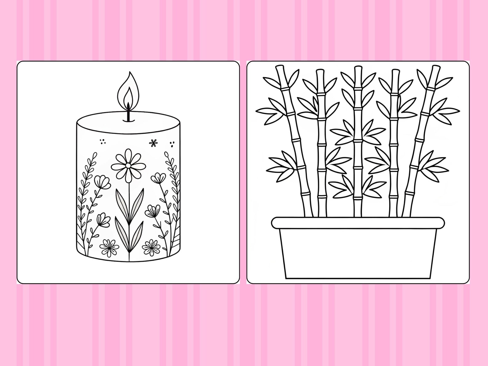 6 Pages (1/6) - Plants & Flowers Bold and Easy Coloring Pages. Nature ...