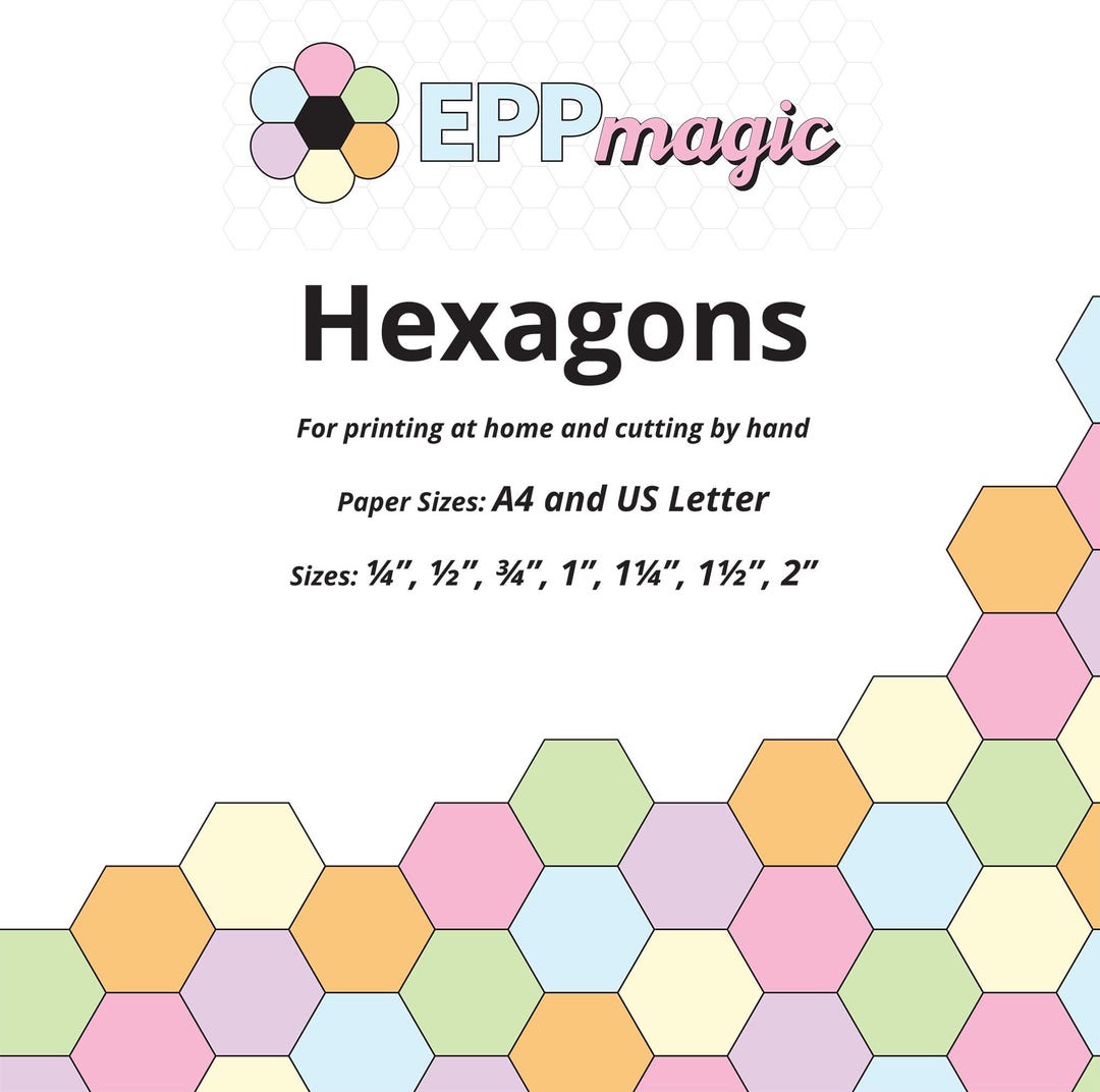Hexagon EPP - Home Print and Cut - Multiple Sizes - Etsy