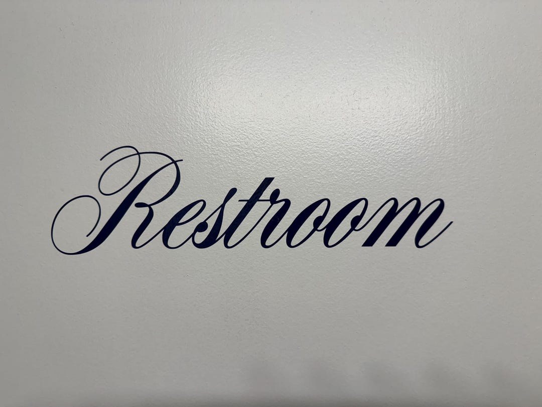 Restroom Decal; Restroom Sticker, Door Decal, Wall Decal - Etsy