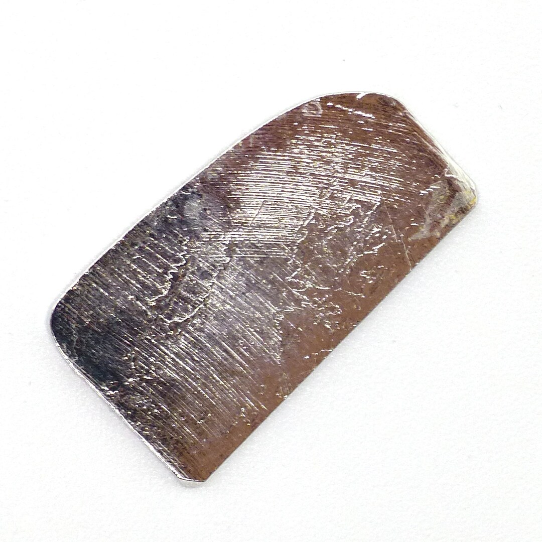 8.88 Carats Muonionalusta Meteorite Free Form Flat Cabochon Rhodium ...