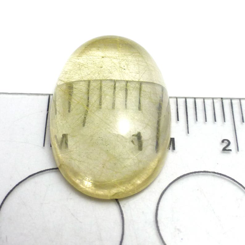 Rutilated Quartz Cabochon Loose Gemstone Domed Oval 19x13 Gold - Etsy