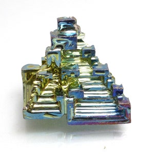 Bismuth Crystal Rainbow Blue Green Manmade Gemstone Wizard of OZ Castle ...