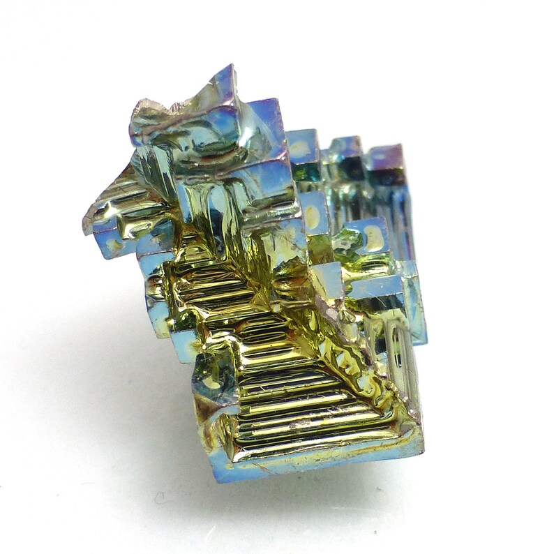 Bismuth Crystal Rainbow Blue Green Manmade Gemstone Wizard of | Etsy