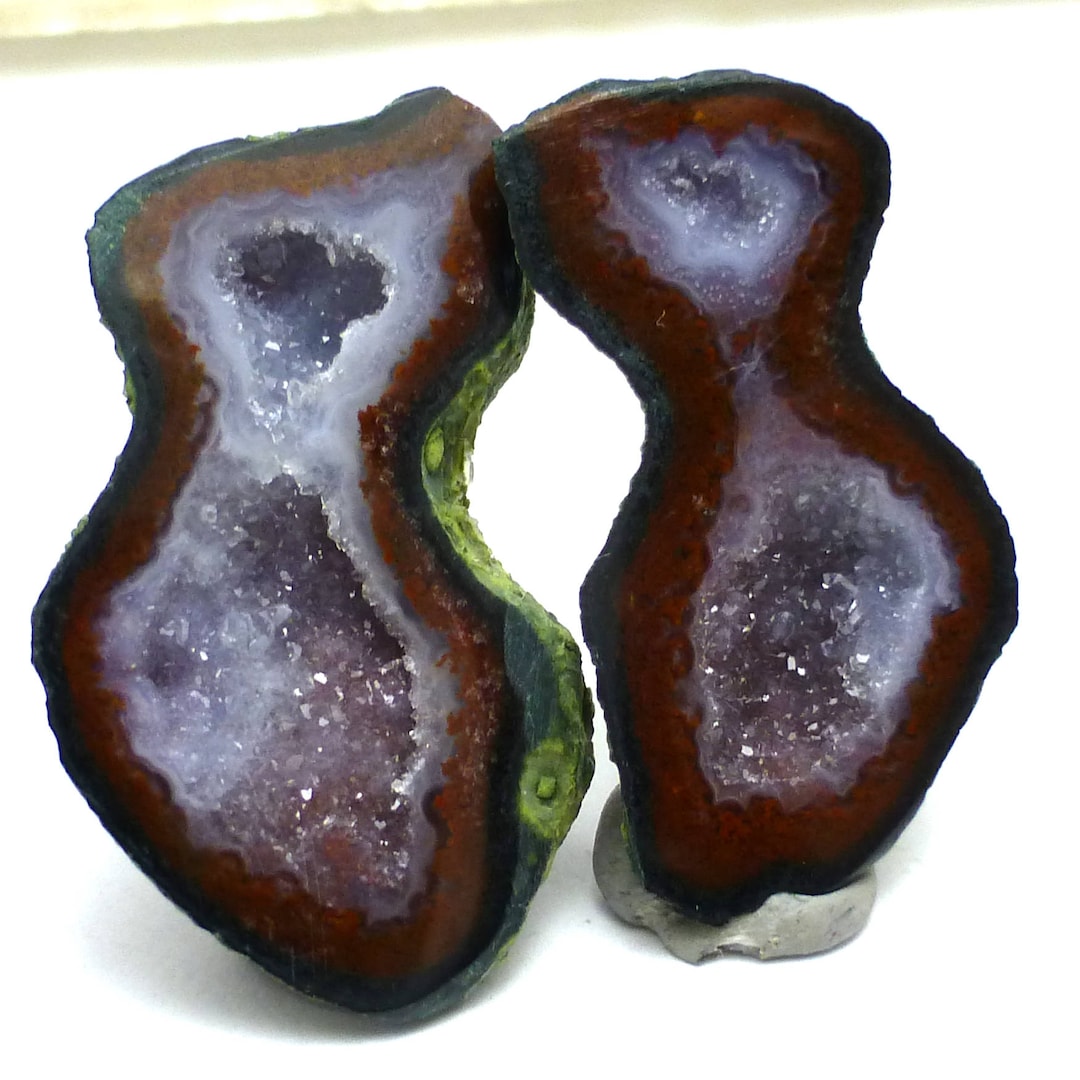Miniature Tabasco Geode Cabochon Mini Geode Split in Half Rare Banded ...