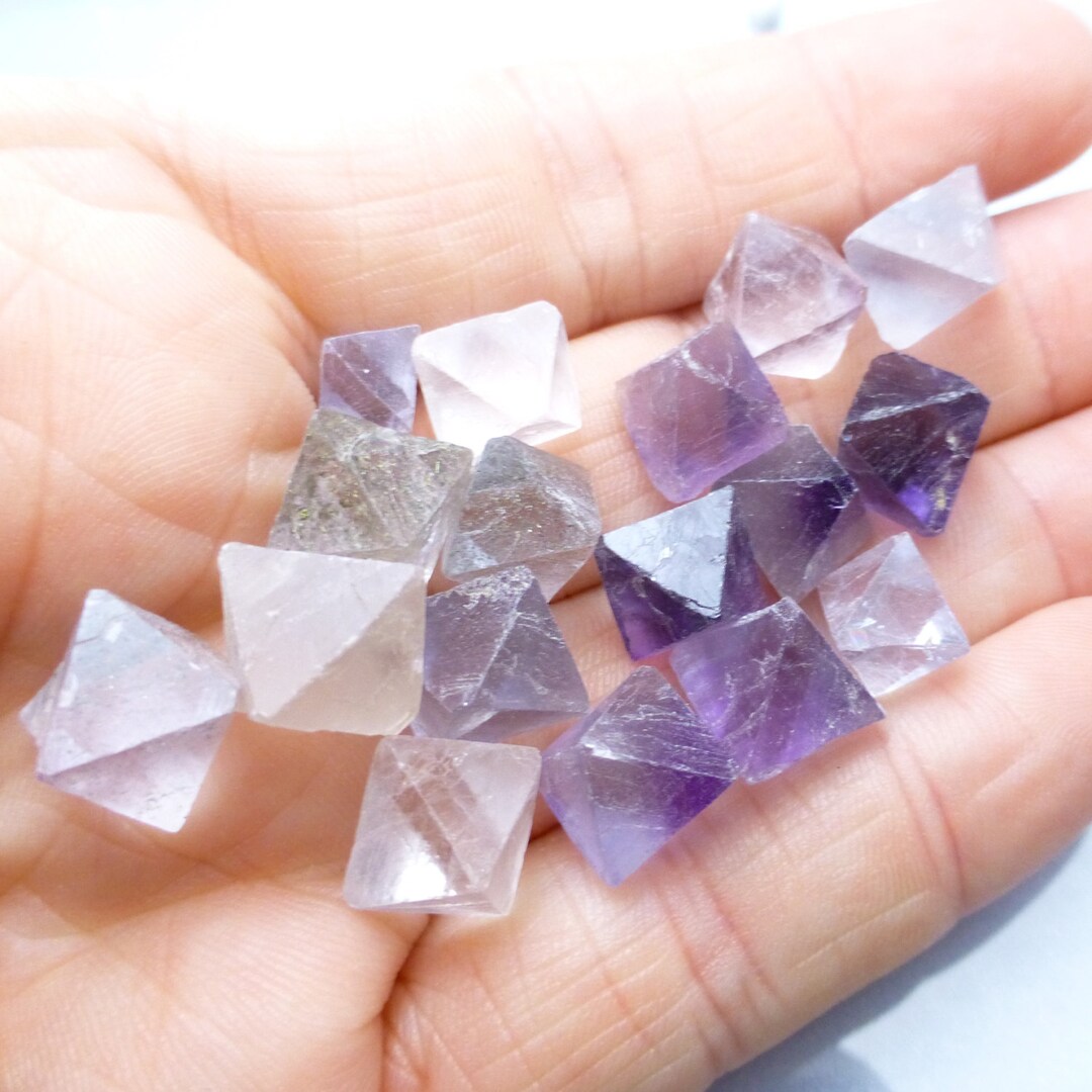 125 Carats - 25 Stone Lot - Fluorite Crystal Rough Micro Specimen Small ...
