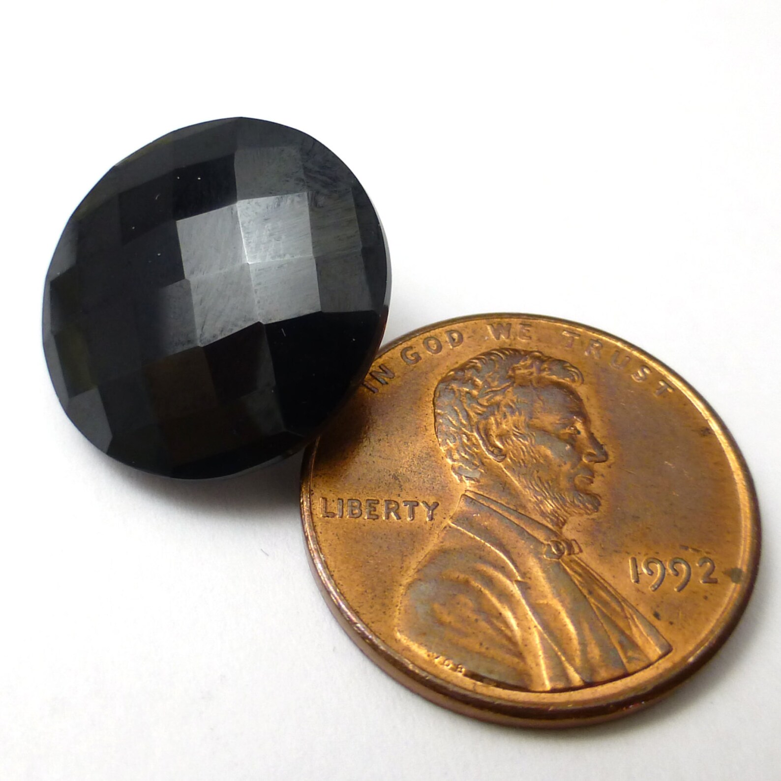 Black Spinel 16mm Round Checker Cut Loose Gemstone Large - Etsy