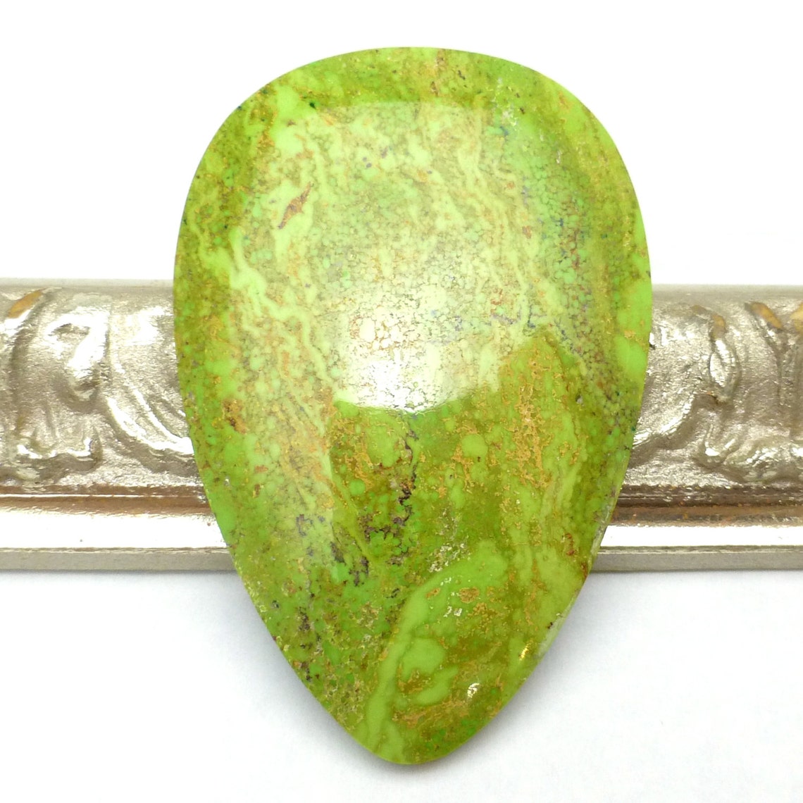 86.625 Carats Gaspeite Cabochon LARGE Natural Gemstone Tear Drop Pear ...