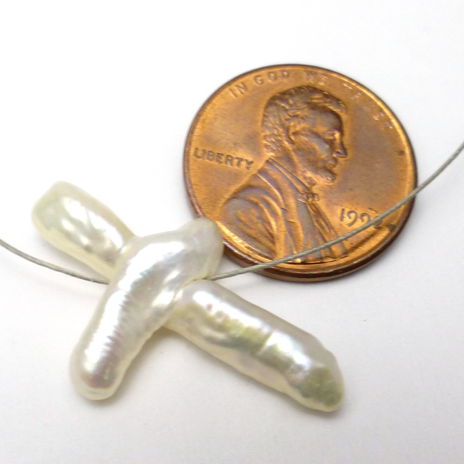 Pearl X Cross T Bead for Necklace Freshwater Cultured Quality - Etsy