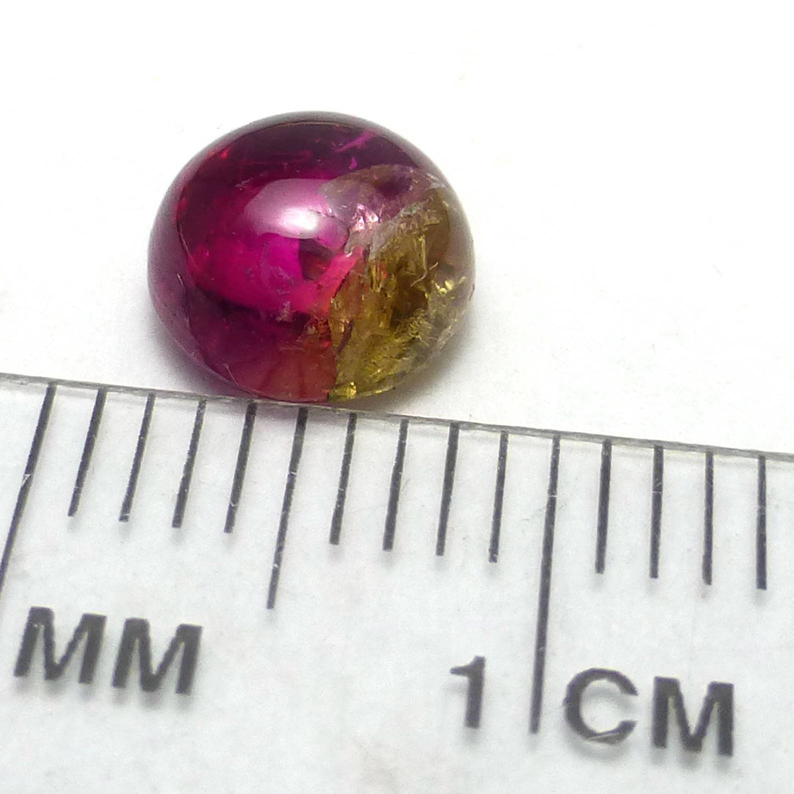 Watermelon Tourmaline 7mm Cabochon Domed Round Calibrated | Etsy
