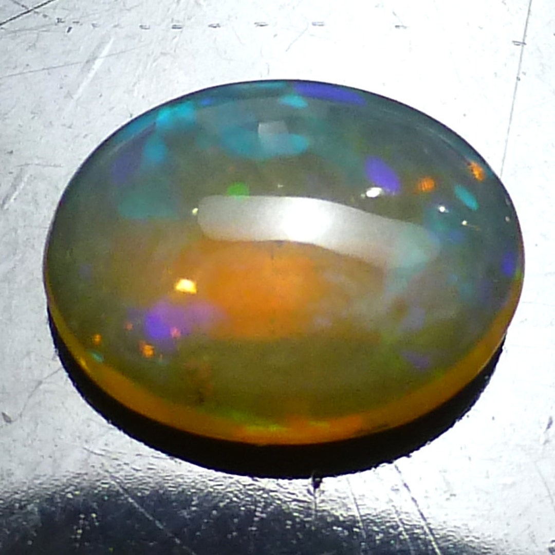 Ethiopian Welo Opal Cabochon 8x6 6x8 Oval Solid Rainbow Pinfire Flash ...