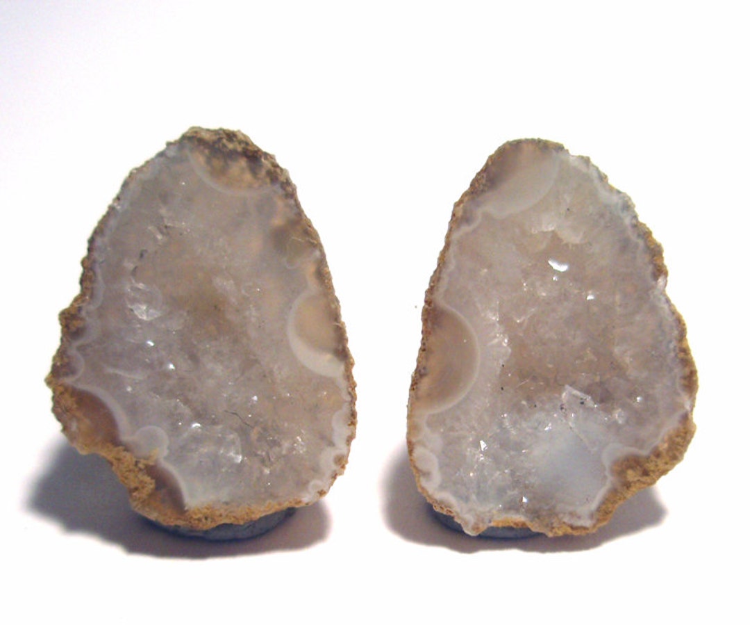 Tabasco Geode - Mini Geode Split in Half - Rare With White Crystals and ...