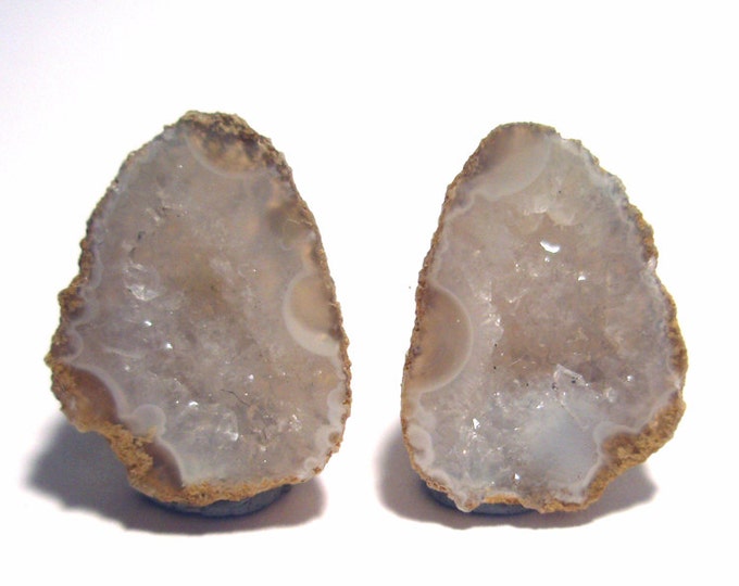 Tabasco Geode - Mini Geode Split in Half - Rare With White Crystals and ...